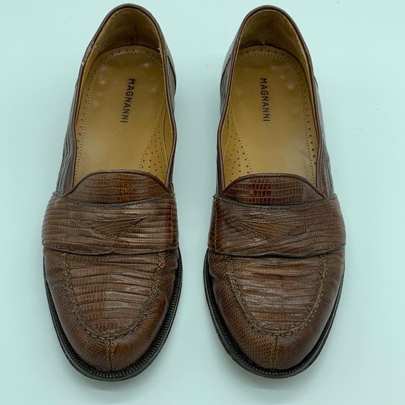 Magnanni | Shoes | Magnanni Genuine Lizard Loafers Light Brown 9m ...